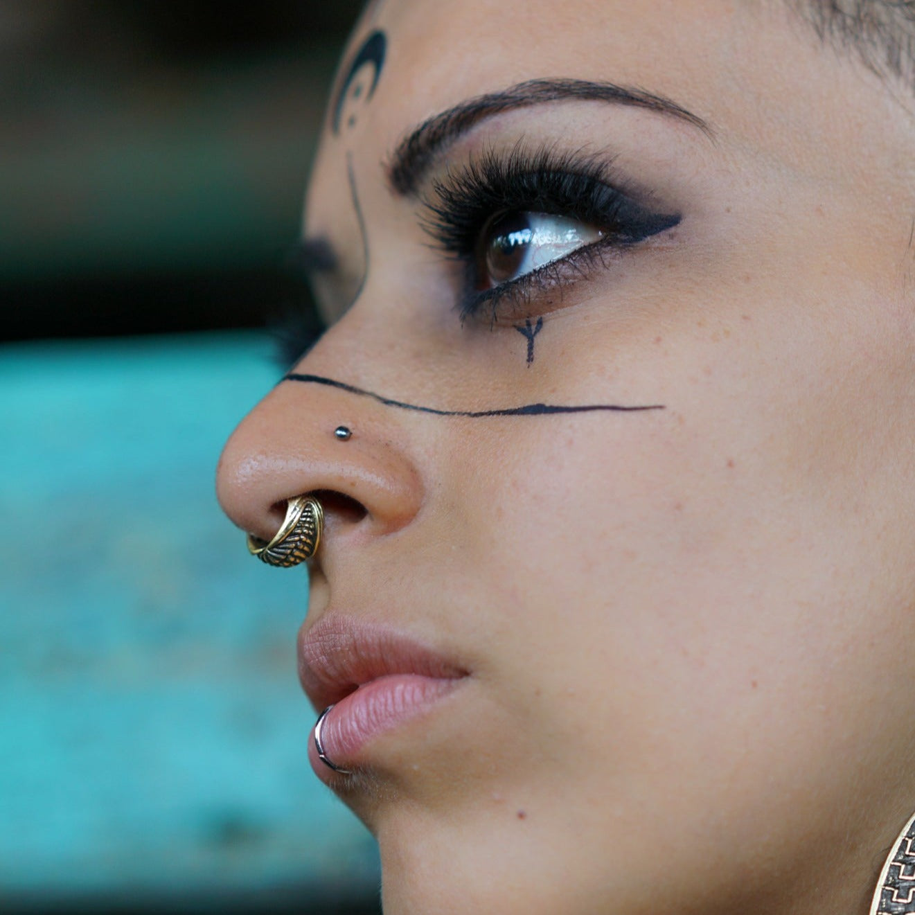 Facial Pierced Septum