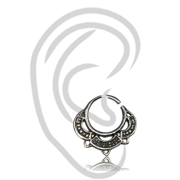 MANDA Mandala Septum Ring in Silver | 20 or 18 gauge – Kaya Movement