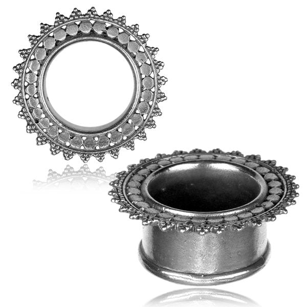 TIMO Sacred Lotus Mandala Round Tunnels in Silver | 3mm to 18mm gauge ...